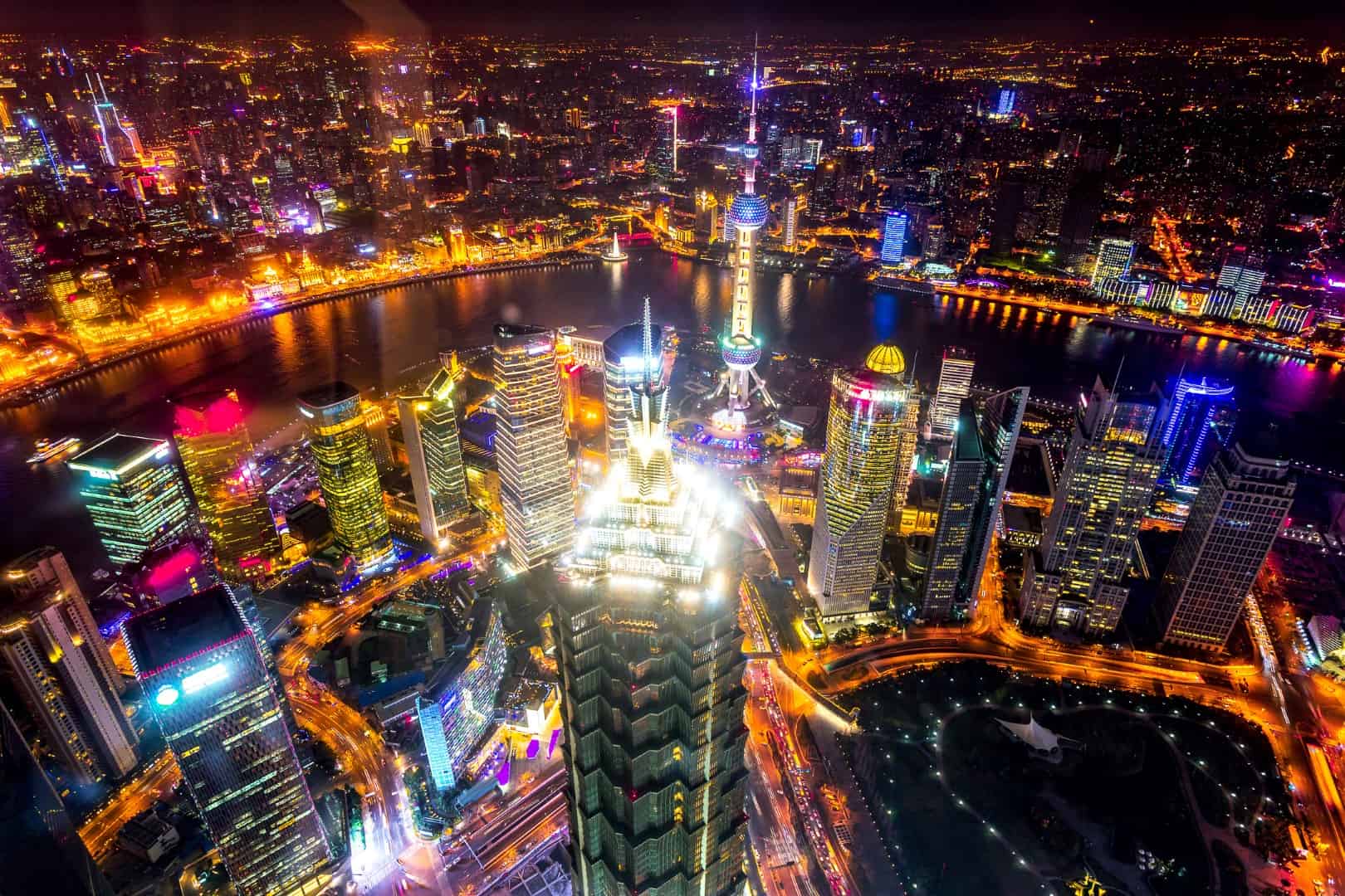 Aerial city night view of shanghai – Denny's Tips