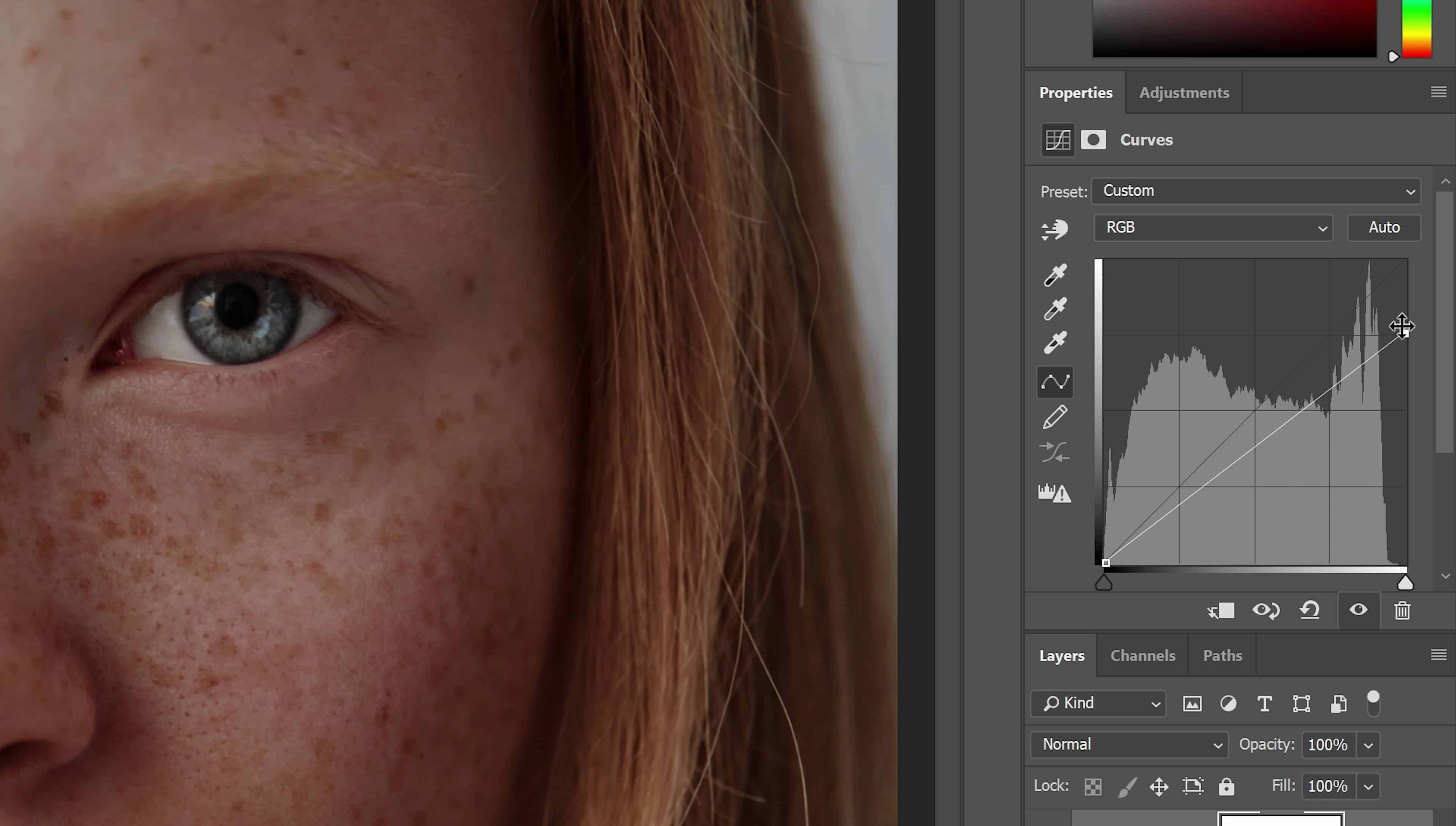 How to Enhance Freckles and Add a Dim Moody Look in Photoshop | Denny's ...